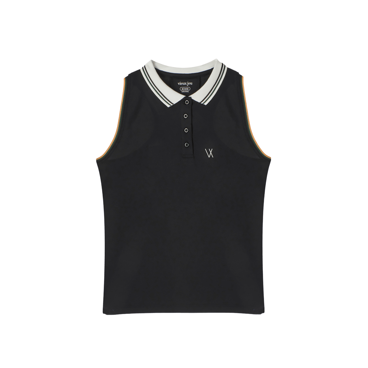 Lio Top – Feminine Sleeveless Polo with Sweat-Wicking Fabric – vieux jeu